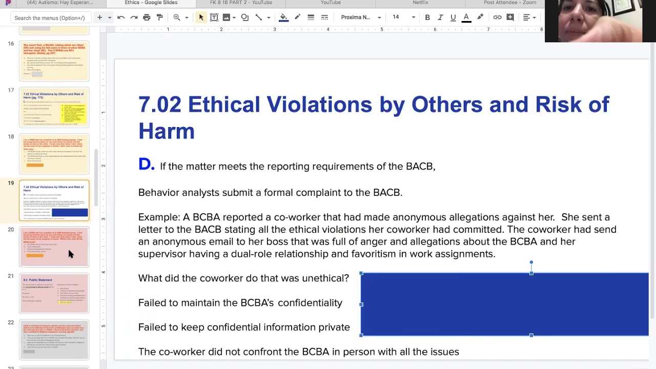 zoom Ethics (Yenisbel) Part 2 - YouTube