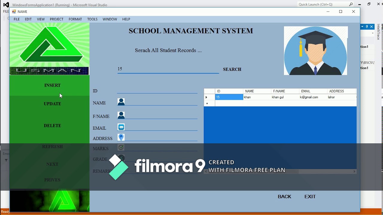School Management Sysem project - YouTube