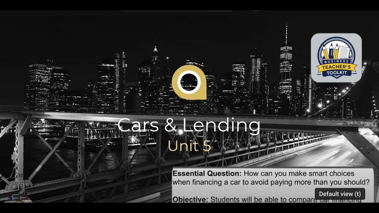 Unit 5 - Buying a Car and Auto Lending | Personal Finance Lesson (High ...