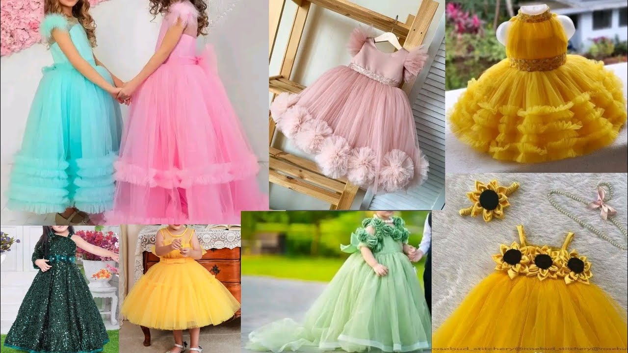 Homemade Stylish Net Frock Design | Fashion Design with NJ - YouTube