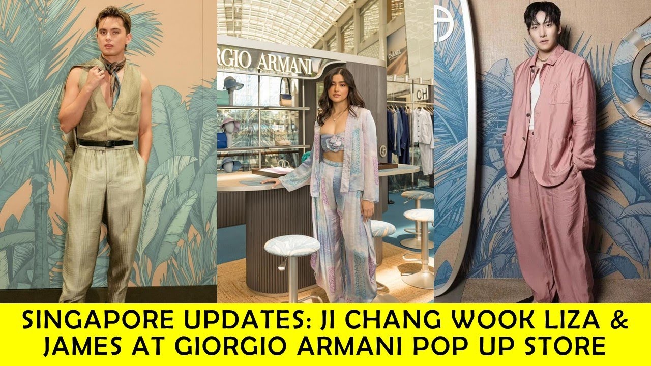 JI CHANG WOOK LIZA & JAMES AT GIORGIO ARMANI POP UP STORE - YouTube