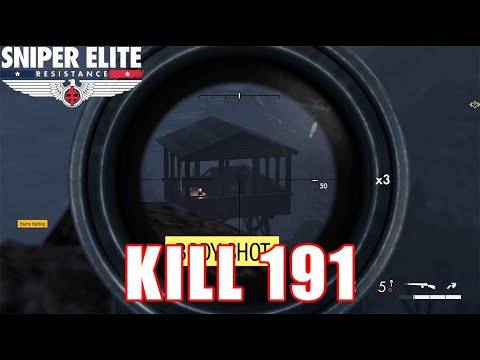 Sniper Elite Resistance. Kill 191. Another stupid guard meets his end ...