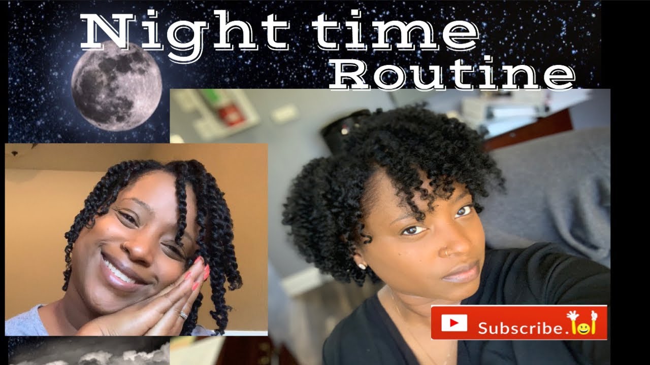 Night Time Routine Natural Hair - YouTube