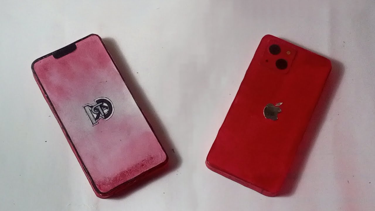 I made an iPhone 13 mini with cardboard 🥰|| cardboard craft ||# ...
