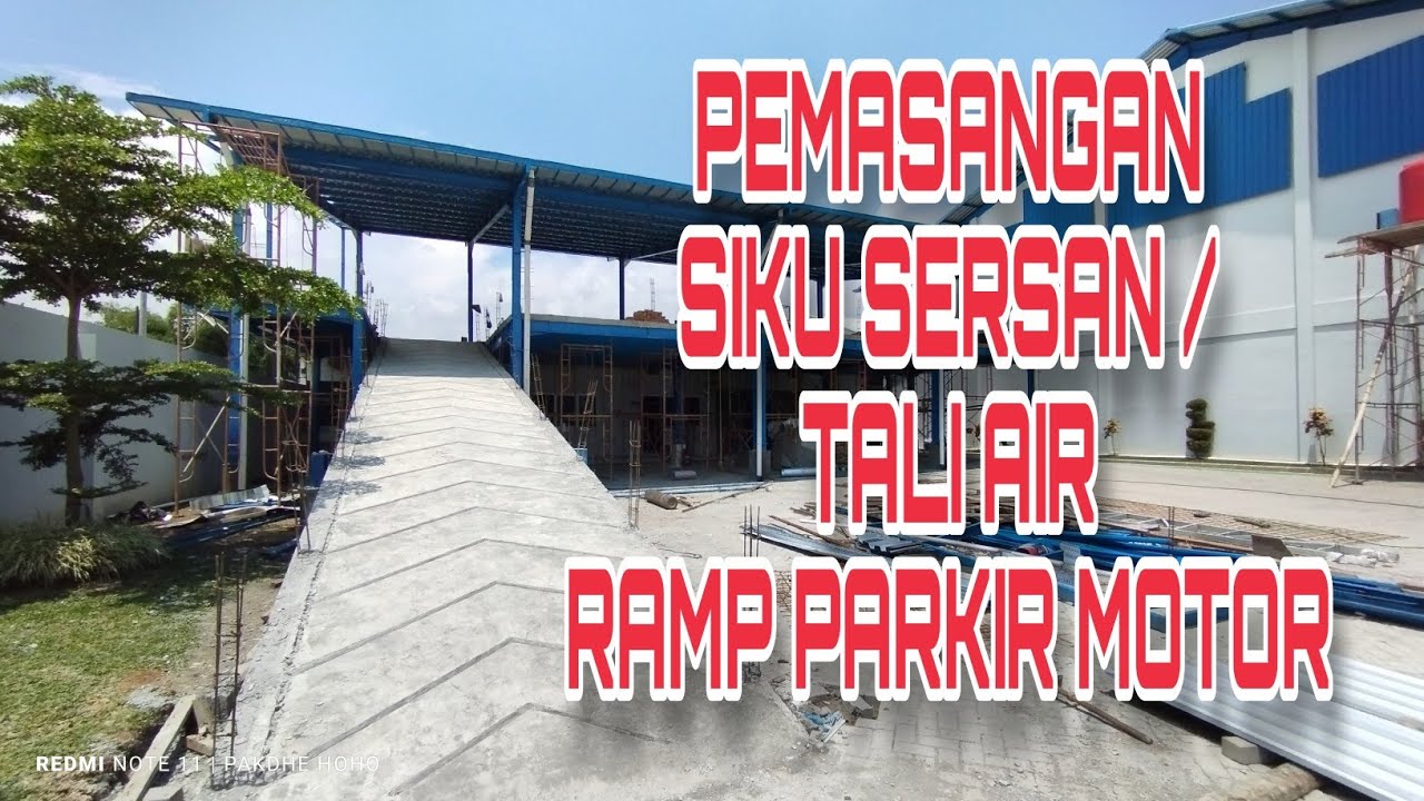 PEMASANGAN SIKU SERSAN / TALI AIR RAMP PARKIR MOTOR - YouTube