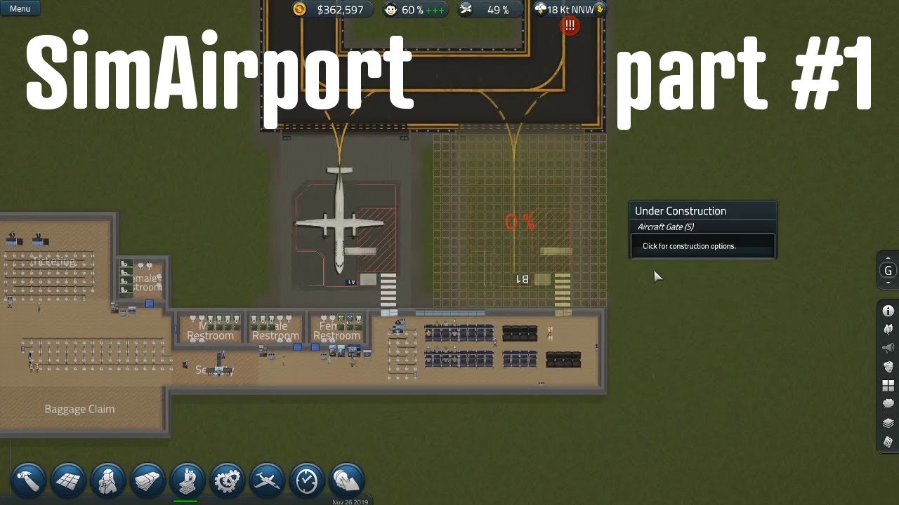 SimAirport - It Begins! [part 1] - YouTube