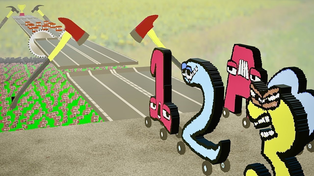 Lowercase Alphabet Lore Cars Jump Over Volcano Lava Pool | Teardown ...