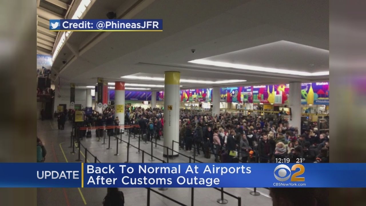 Computer Outage Slows Customs At Multiple Airports - YouTube