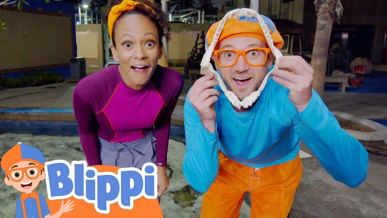 Sea Life Learning at Aquarium of The Pacific | Blippi | Kids Show ...