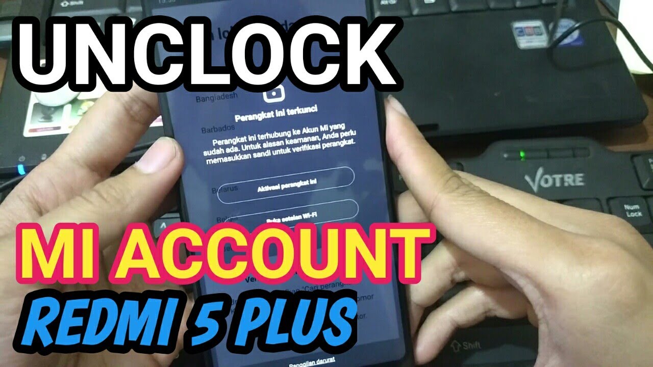 Cara menghapus akun mi Dan frp redmi 5 plus - YouTube