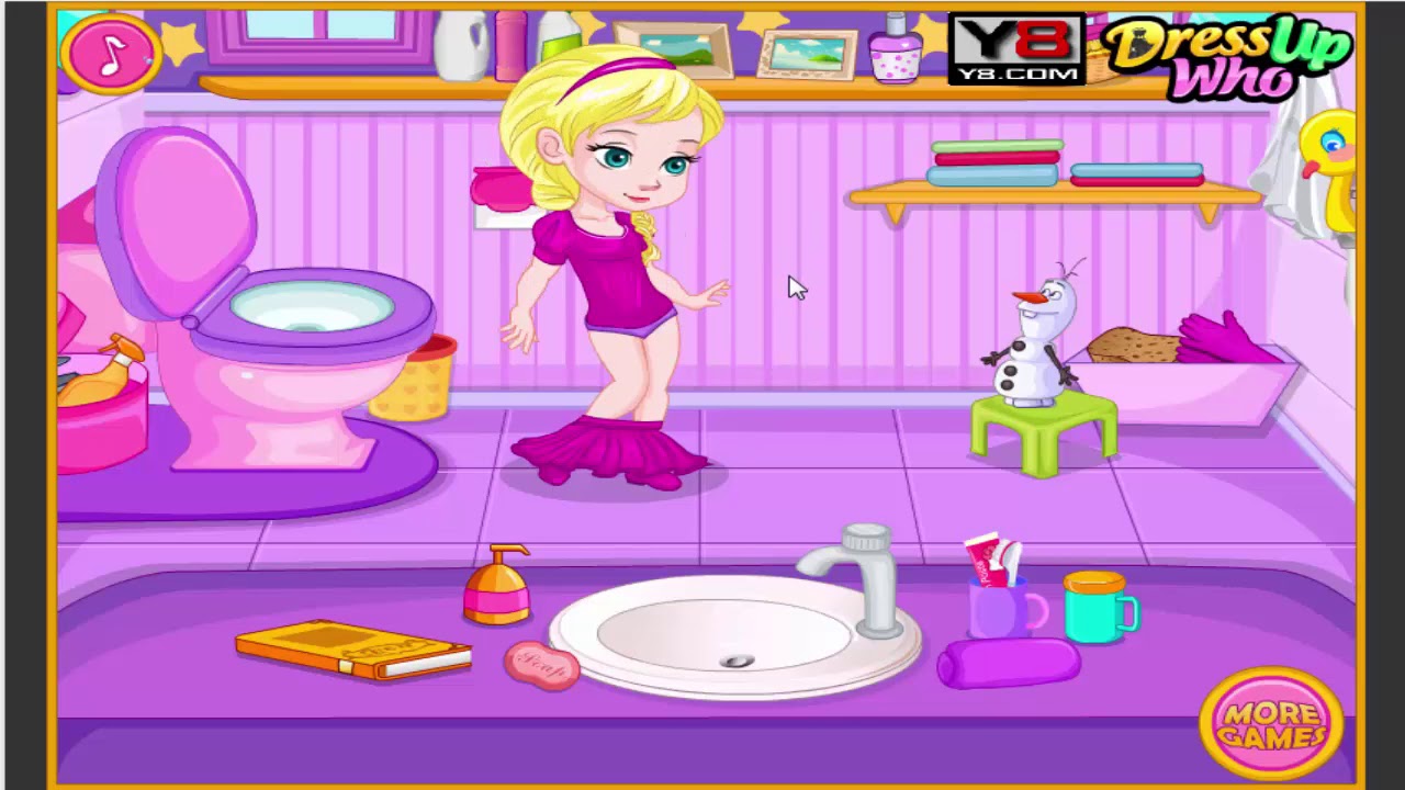 Baby Elsas Potty Train||The daily routine of ELSA baby games fun game ...
