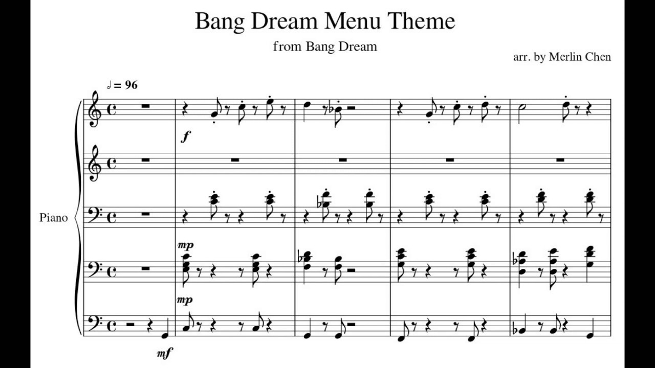 Cover - Bang Dream Menu Theme (from Bang Dream - YouTube