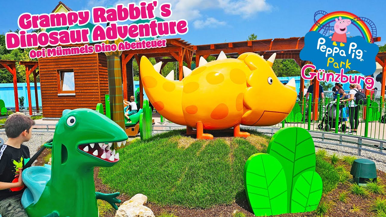 Grampy Rabbit's Dinosaur Adventure at Peppa Pig Park Günzburg Germany ...