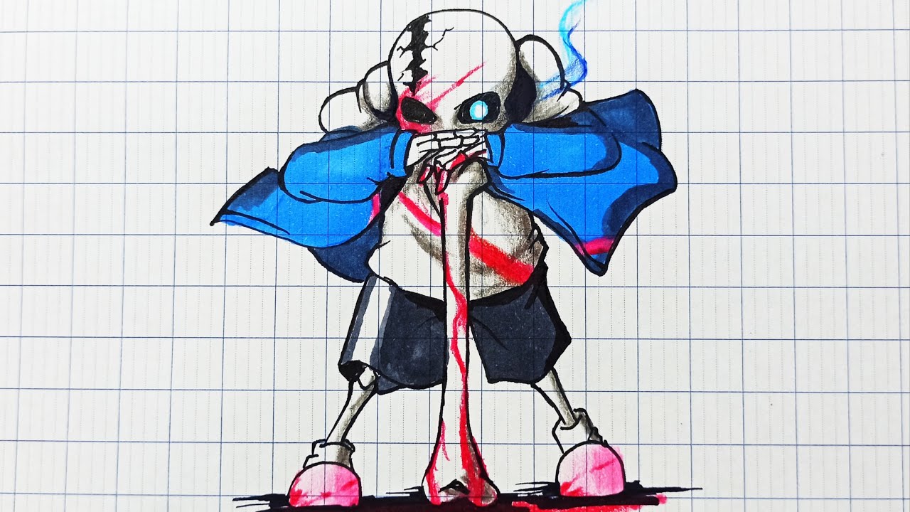 How to draw Sans, Last Breath Sans phase 3, Cách vẽ Sans Last breath ...