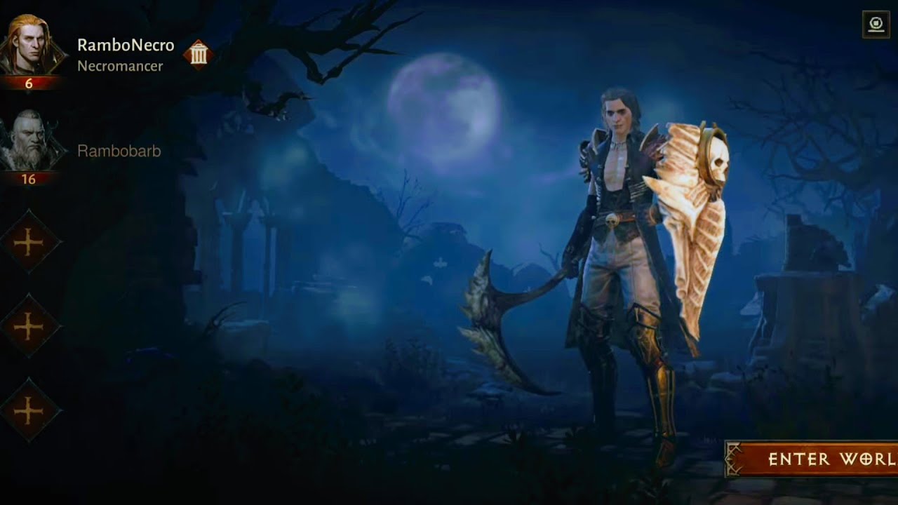 Diablo mobile Necromancer part 1 #diabloimmortal #fightinggames - YouTube