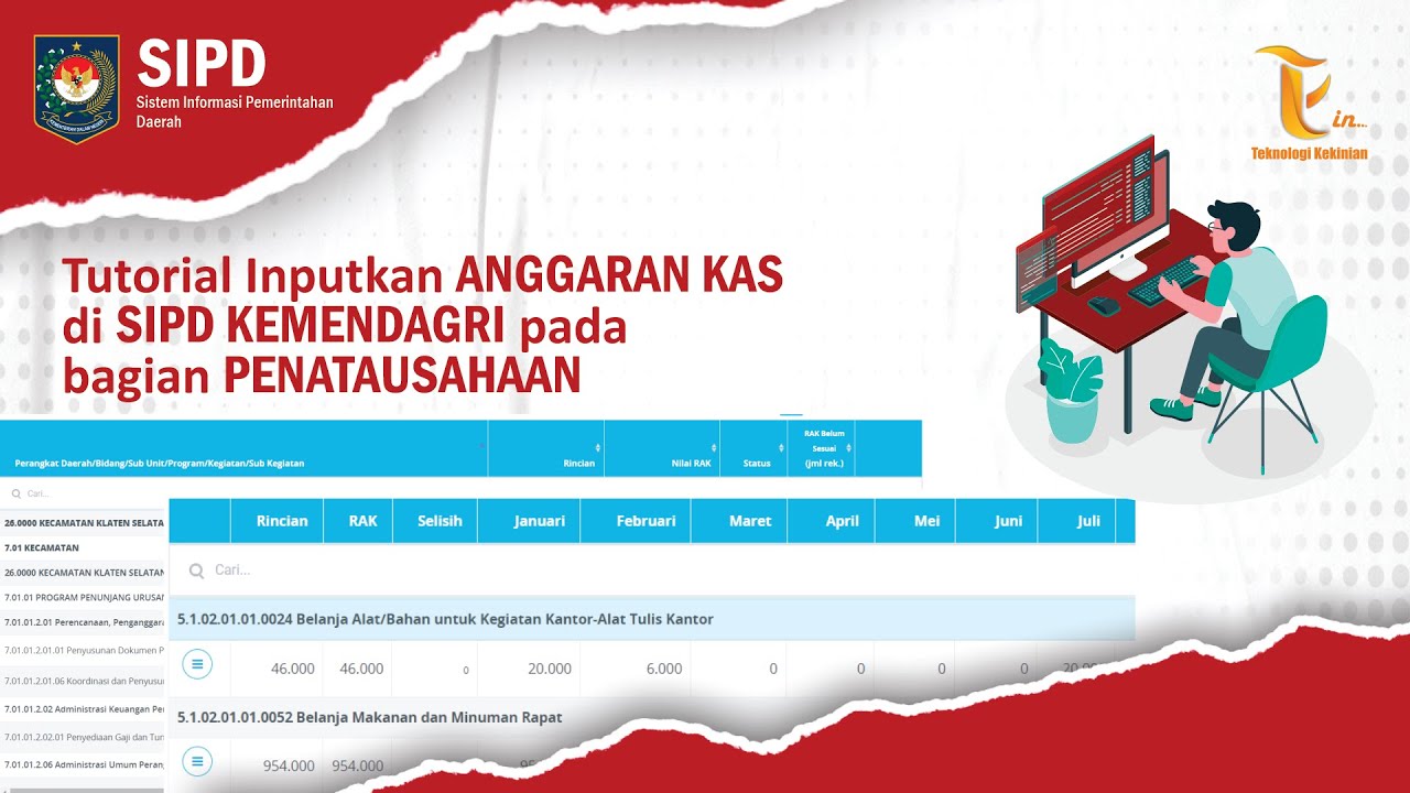 Input Anggaran Kas dan Cetak Anggaran Perbulan (PerSub Kegiatan ...