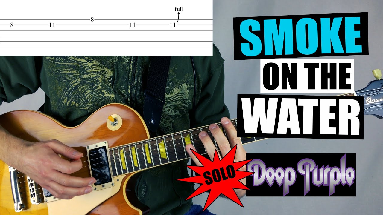 DEEP PURPLE Smoke on the Water - Solo - (Guitar Lesson) - YouTube