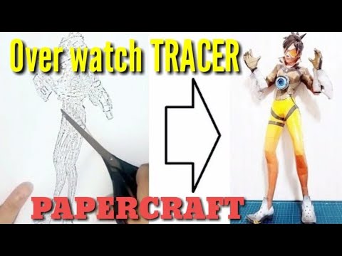 3100번 가위질해서 만든 Overwatch (오버워치) - TRACER (트레이서) 종이모형 papercraft 페이퍼크래프트 ...