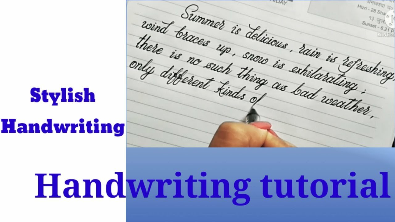 How to write Cursive handwriting for competition ♣ Stylish handwriting ...