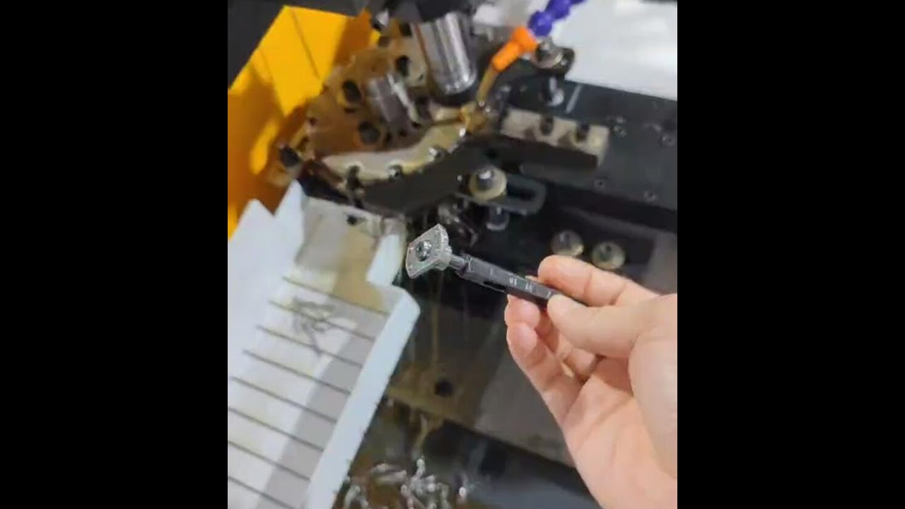 Double spindles tri servo motors automobile T sleeve nut thread tapping machine - YouTube