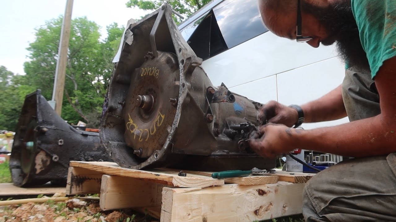 Removing the Transmission in Our 1988 Ford E-350 Club Wagon Van - YouTube