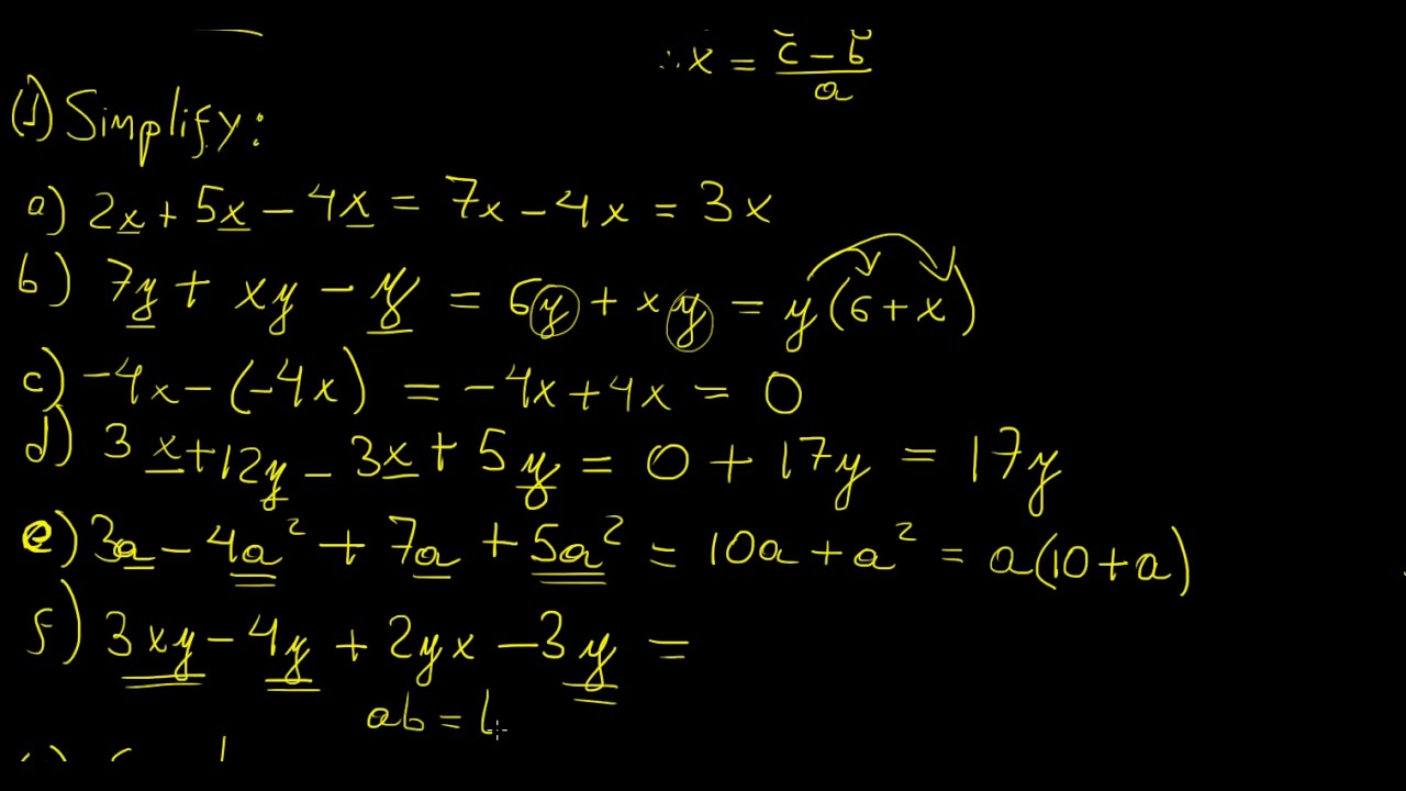 Y9|M1|2|1 - Algebra revision | Year 9 Maths | LetThereBeMath | - YouTube