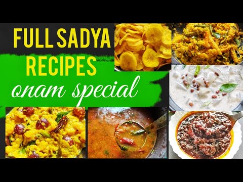 Kerala sadya recipes full preparation | Sadhya Recipes malayalam | Onam ...