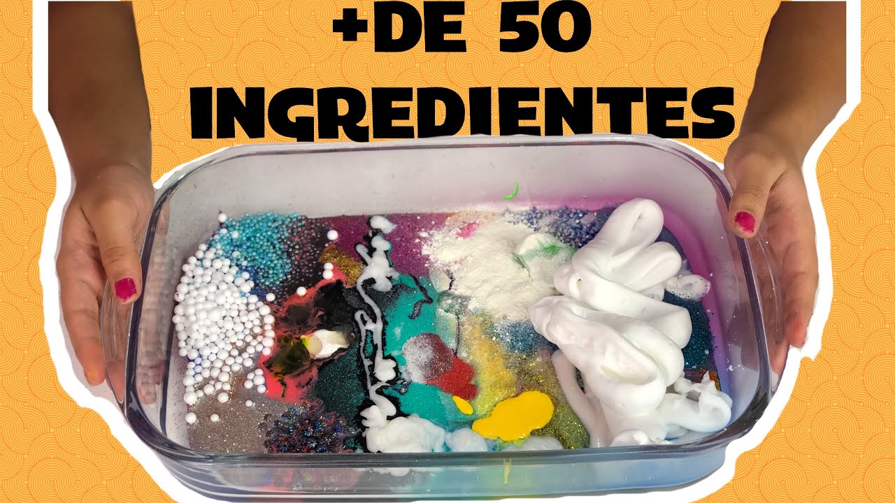 SLIME COM MAIS DE 50 INGREDIENTES - SLIME WITH MORE THAN 50 INGREDIENTS ...