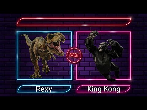 Rexy VS King Kong 2005 - YouTube