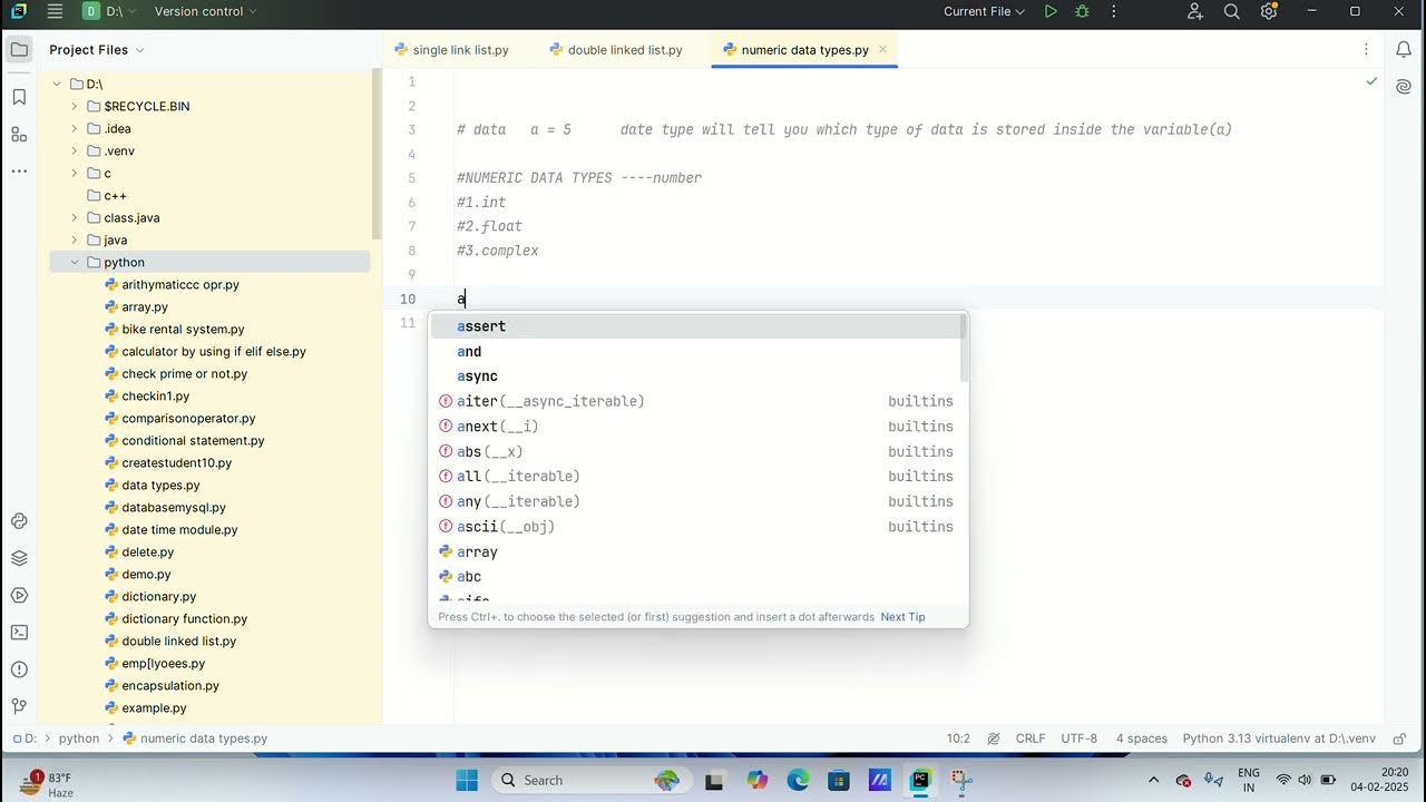 numeric data type in python - YouTube