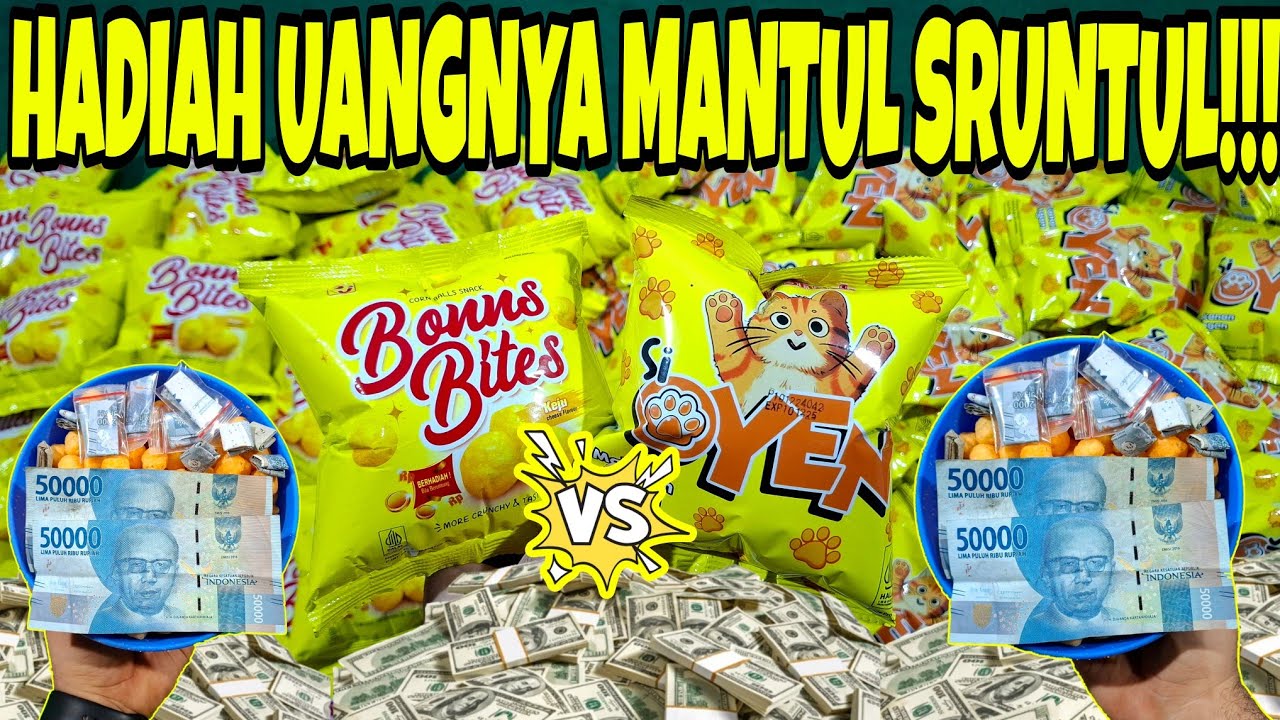 DEFINISI MANTUL SRUNTUL!!! UNBOXING CIKI OYEN vs BONNS BITES BERHADIAH ...
