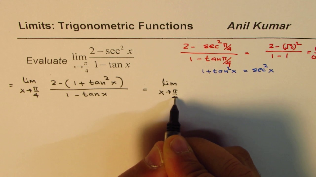 Limit Trigonometric Function 2 Sec 2x 1 Tan X YouTube Limit Trigonometric Function 2 Sec 2x 1 Tan X YouTube