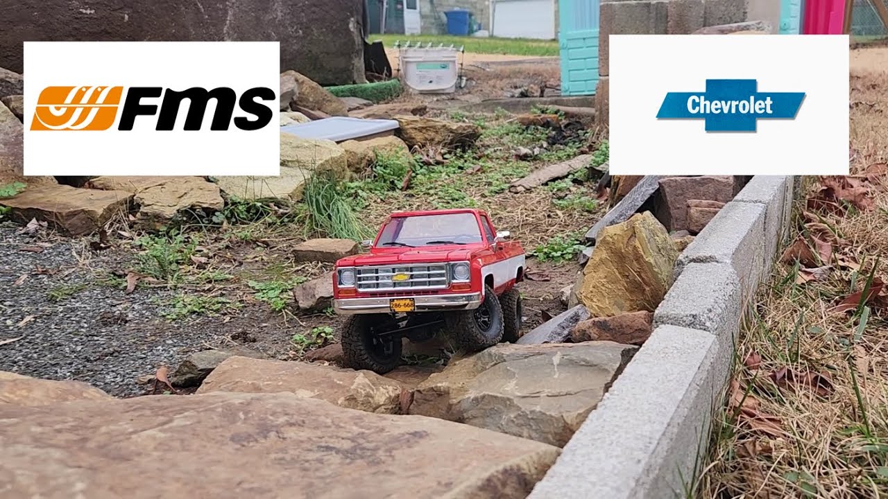 FMS Chevy K10 Lifted with DIY Suspension Mod testing on new course ...