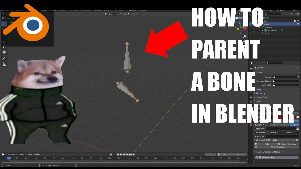 How to Parent a Bone in Blender - Easy VRChat Beginner level tutorial ...