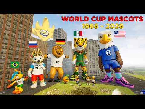 FIFA World Cup Mascots 1966 - 2026 | #fifa
