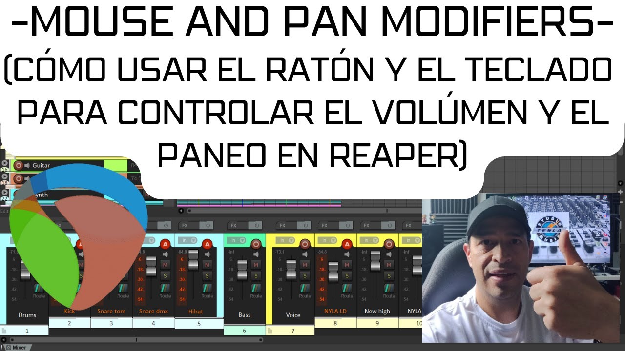🐭MOUSE and PAN MODIFIERS, cómo controlar VOLÚMEN y PANEO en REAPER / # ...