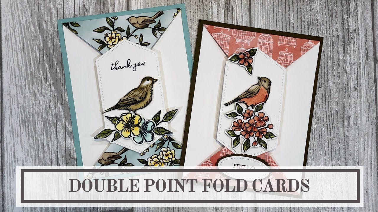Double Point Fold Card (2 Easy Fun Fold Cards) - YouTube