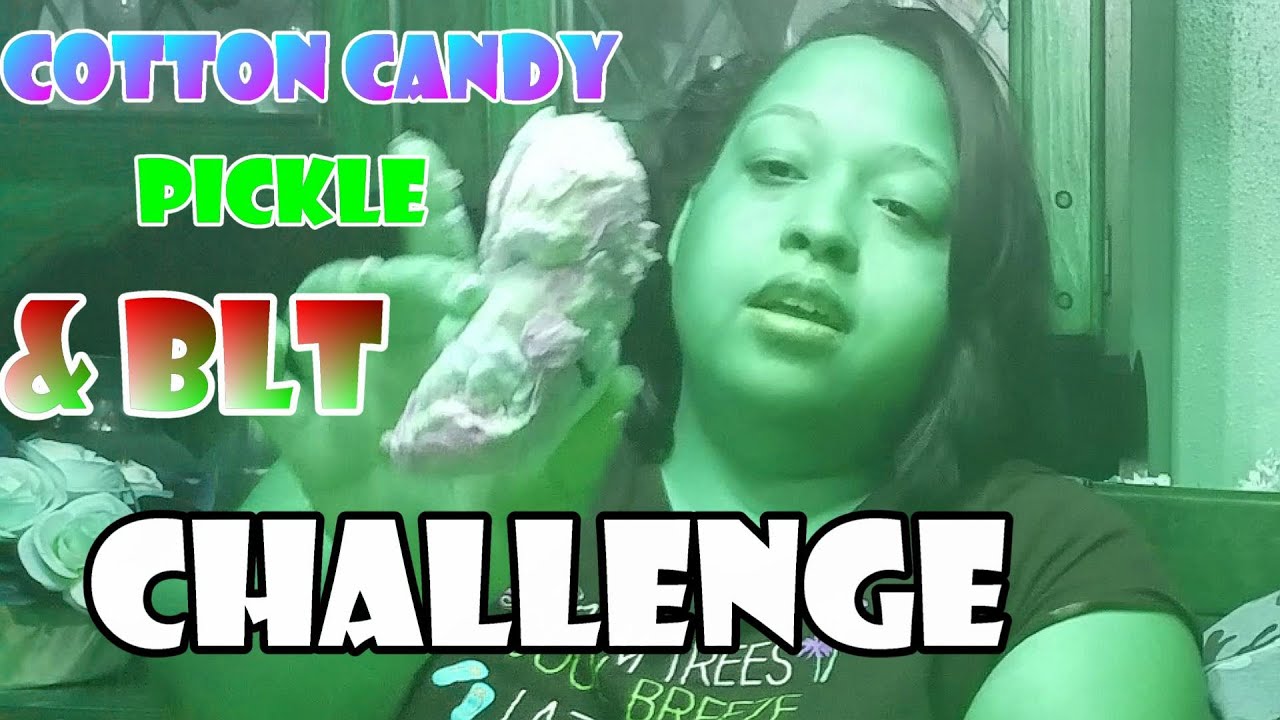 Cotton Candy Pickle by Becky Eats Mukbang and BLT Challenge - YouTube