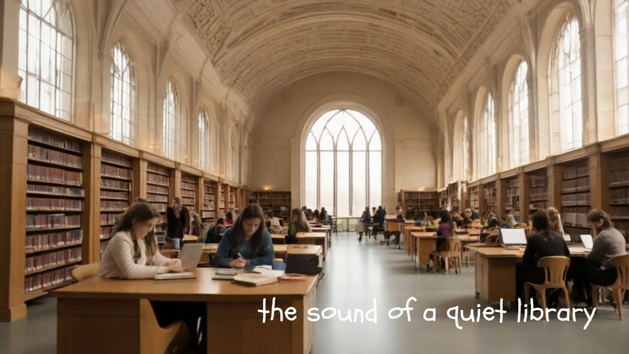 the sound of a quiet library - YouTube