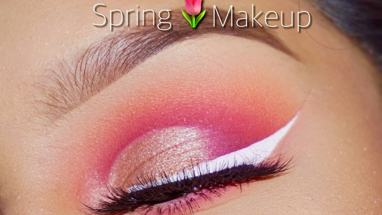Pretty Orchid Makeup Tutorial w/ White Liner | Spring 2017 🌷 - YouTube