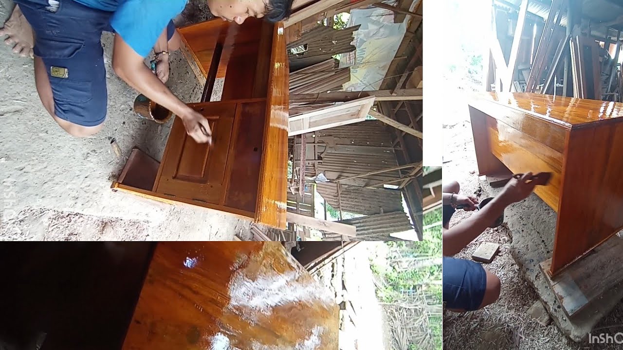 Cara mudah cat plitur boyo pakai kuas hasil bagus dan mengkilap(plitur ...