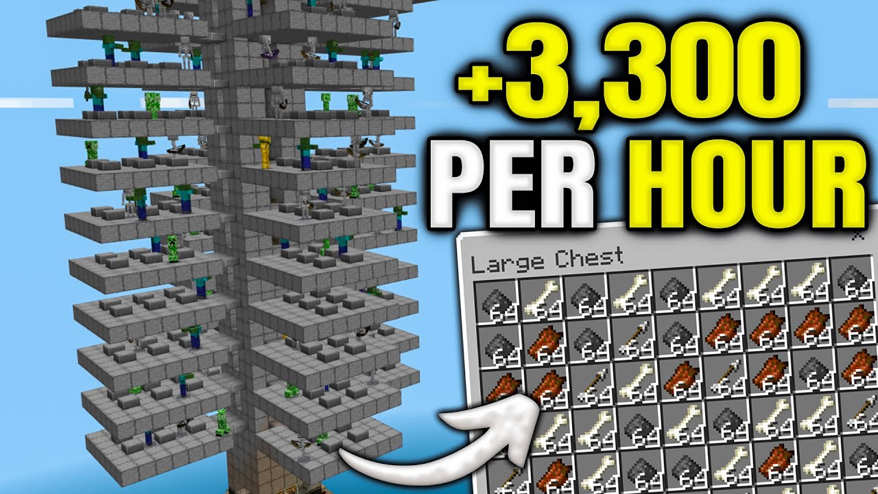 Best Mob Farm in Minecraft Bedrock 1.21 - YouTube