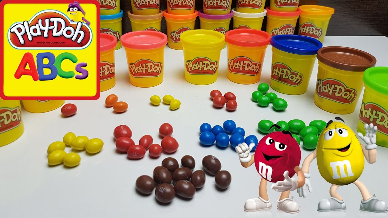 Learn To Count, Learn Colors with M&M Chocolate Candy and Play Doh for ...