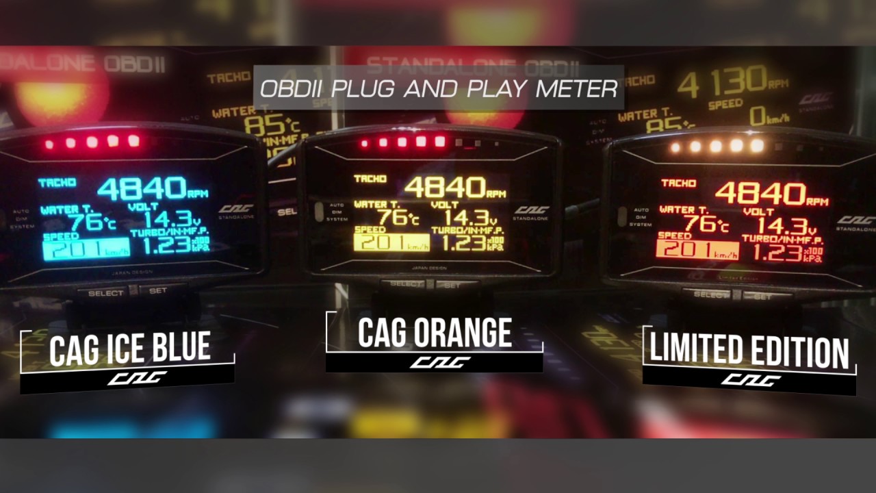 CAG STANDALONE OBDII Plug and Play Meter - YouTube