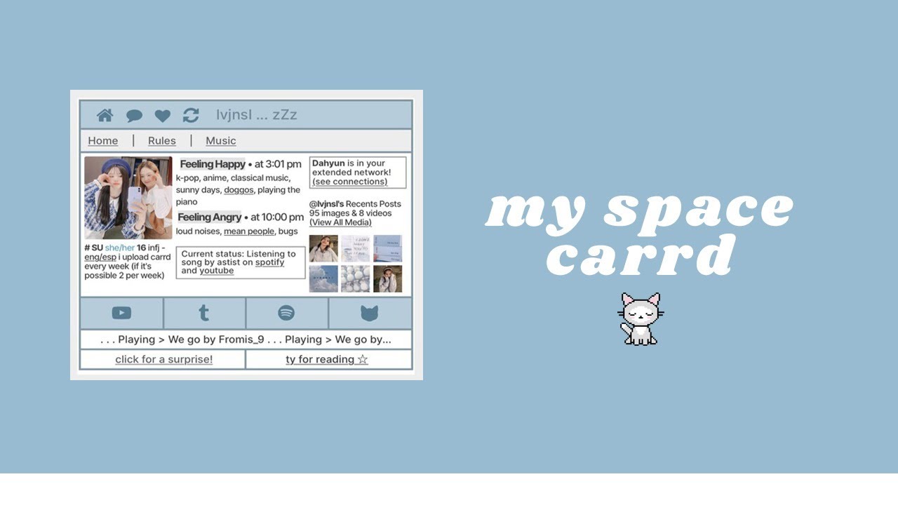 My Space Interactive Carrd Tutorial YouTube My Space Interactive Carrd Tutorial YouTube