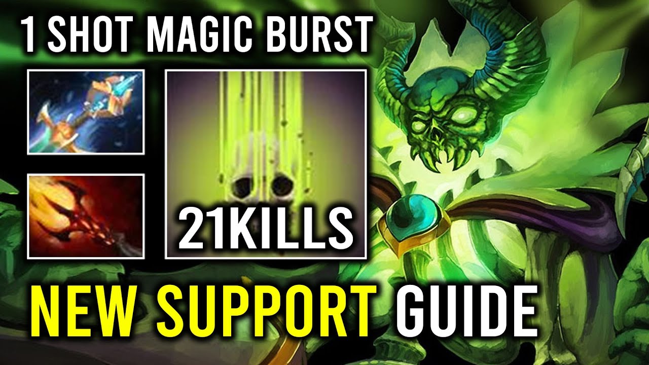 How to Hard Support Pugna in 7.35 with 1 Shot Full Burst Level 5 Dagon ...