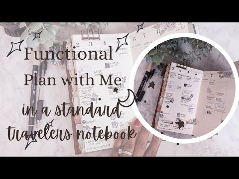 Functional Planning In A Standard Size Travelers Notebook - YouTube