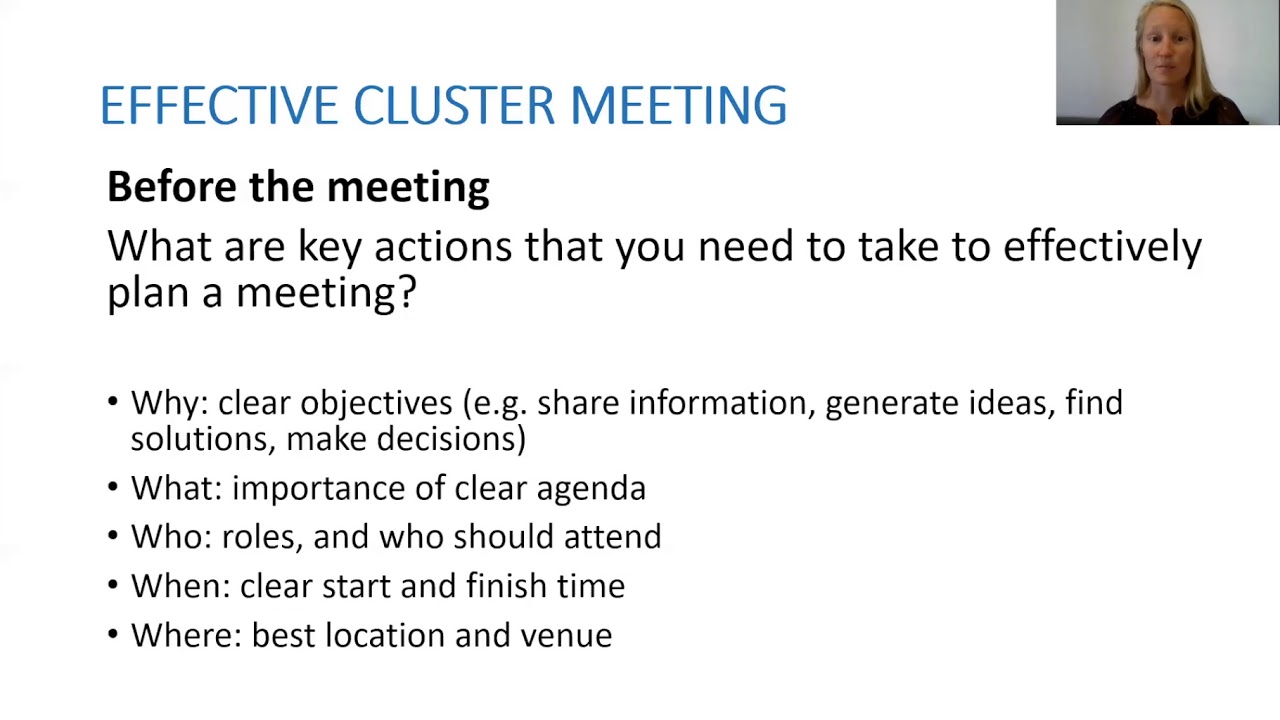 Core Coordination Training Core 1: Effective Education Cluster Meeting ...