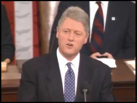 president bill clinton 1995 state of the union address - YouTube