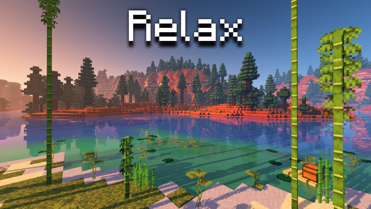 Chilling Minecraft Music in a Badlands with Spruce Trees for mining ...